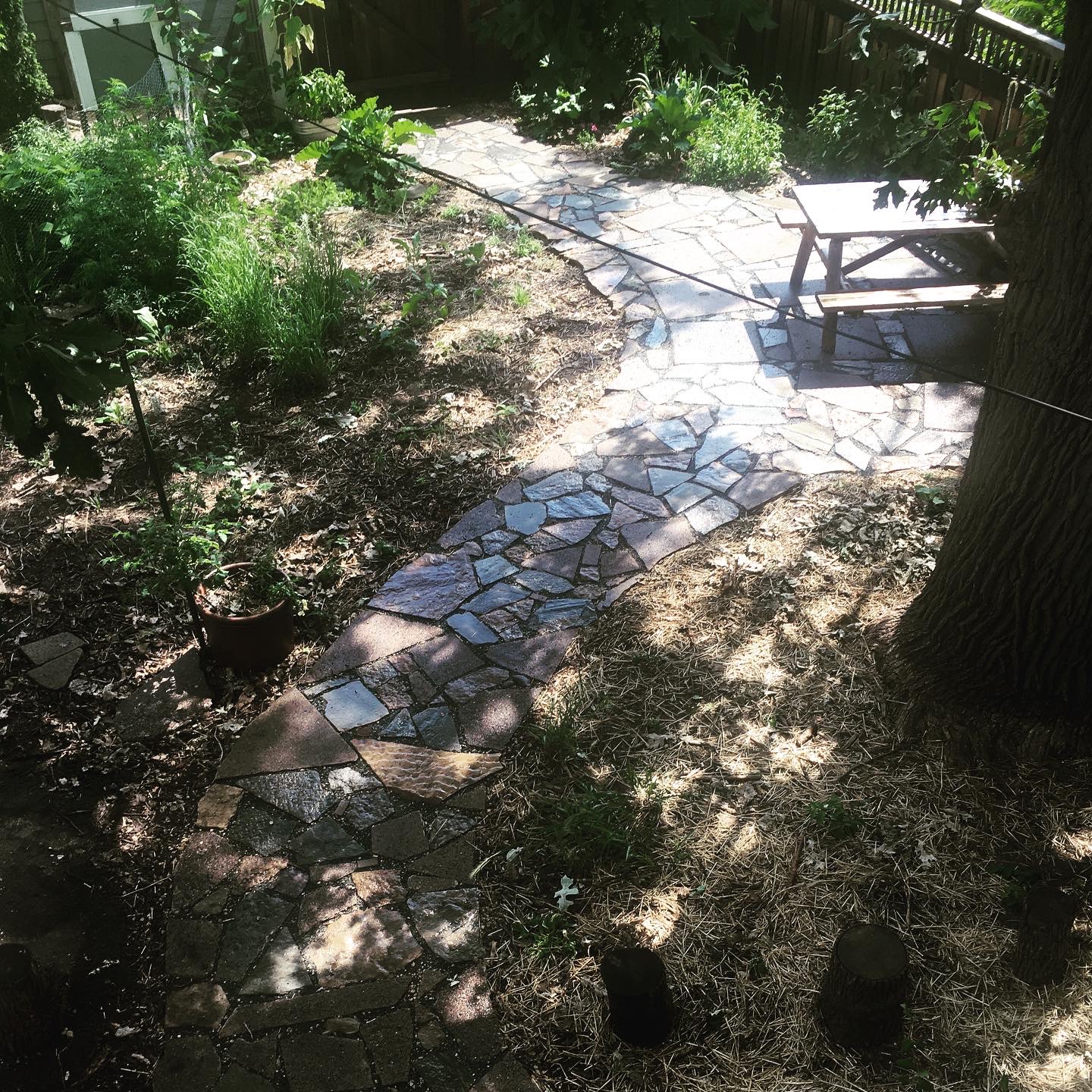 Urbanite path & patio - Hothouse Horticulture